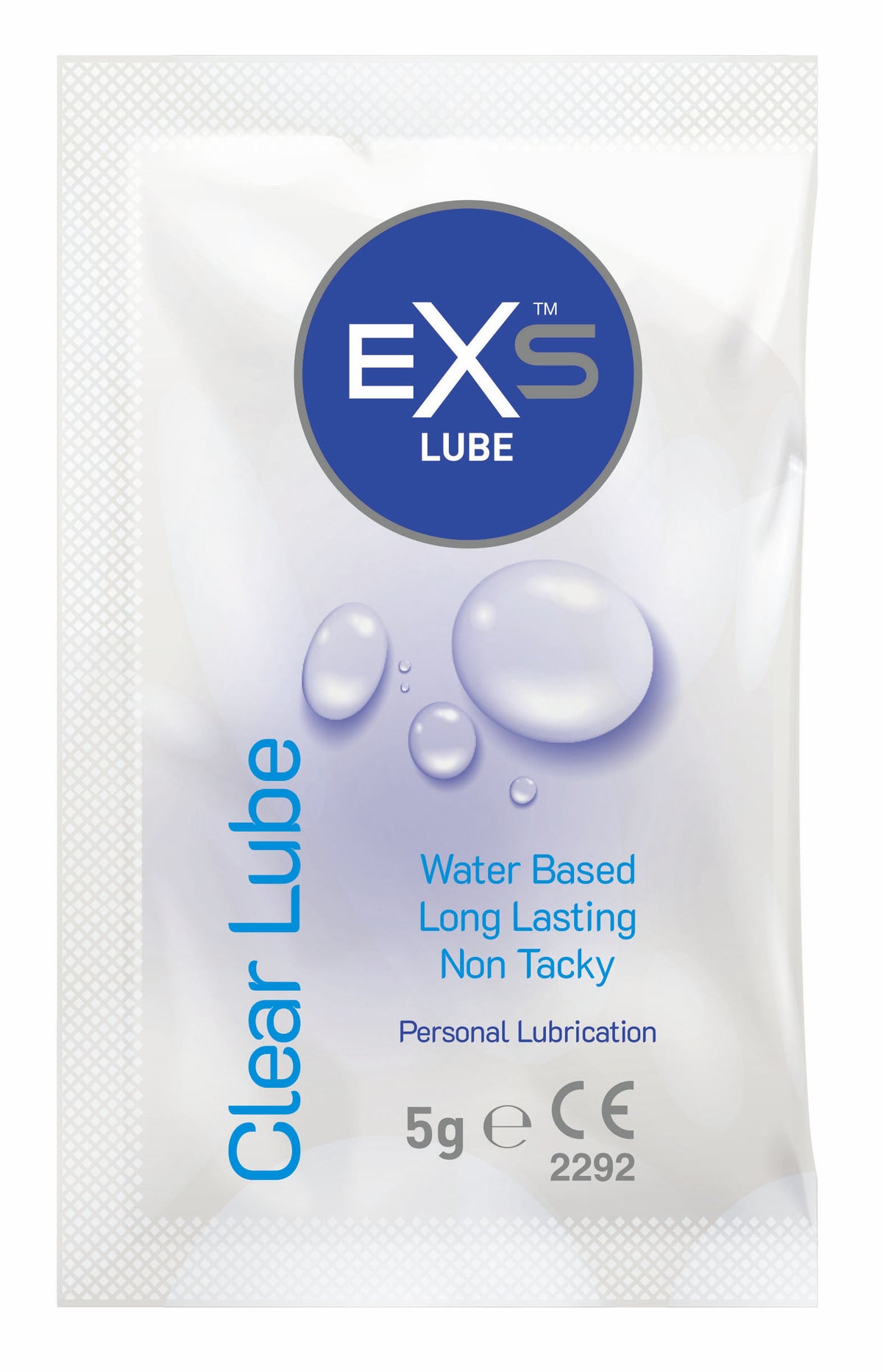 Clear Lube 5ml Sachets | Water-Based | EXS Condoms | EXS Condoms